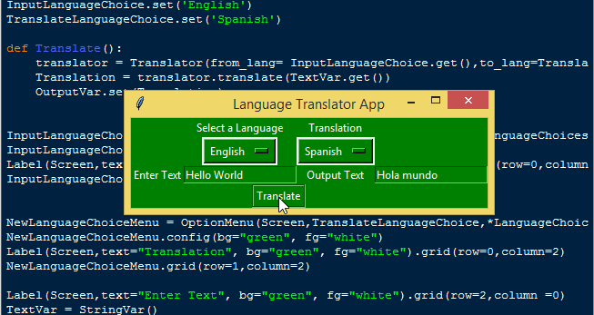 Simple Language Translator App Using Tkinter In Python Free Source Code Sourcecodester